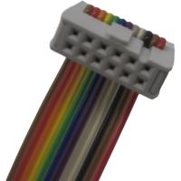 China Custom Dupont 1.27mm Male to Female 12pin Flexible Flat Rainbow Cable for EURO Market for sale