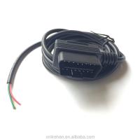 China OBD2 Connector Customized Length Car Truck OBD Cable Wire Harness with RoHS Compliance for sale