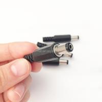 China Customizable Length 2.1*5.5*9mm DC Power Plug RoHS Compliant Male Gender Black Cable for sale