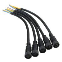 China Waterproof and Corrosion-Resistant Black 3 Pin Connector with Customizable Length for sale