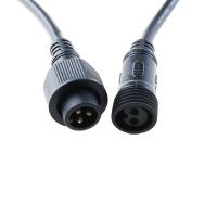 China Waterproof and Corrosion-Resistant Black 3 Pin Connector with Customizable Length for sale