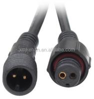 China IP67 rated 3 pin waterproof connector with RoHS compliance and custom wire length for sale