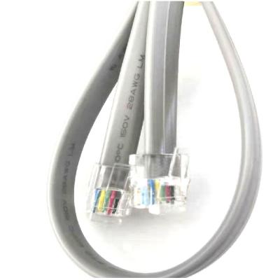 China RJ45 RJ12 CAT6 UTP Cable for Telephone Handset Coiled Wire Harness in Custom Length for sale