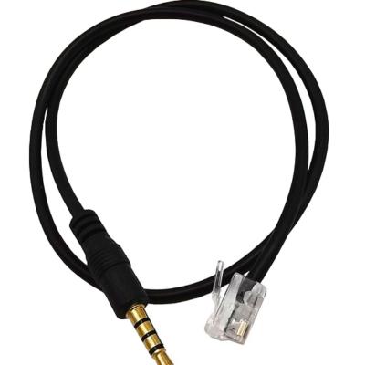 China Male 3.5mm Audio Plug to RJ45 RJ11 CAT6 6P6C 4P4C UTP Cable Network Cable Adapter for sale