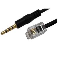 China Male 3.5mm Audio Plug to RJ45 RJ11 CAT6 6P6C 4P4C UTP Cable Network Cable Adapter for sale