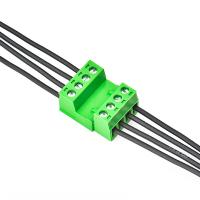 China Green PCB Terminal Block Pitch 5.08mm Rated Voltage 300V Plastic Electrical Screw Blocks for sale