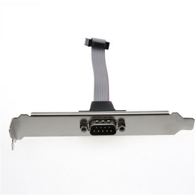 China VGA Cable Housing D-sub with Iron RS232 to IDC 2.54 10pin Mmaleblack Polybag Copmalestock for sale