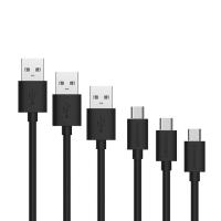 China Stock USB Cable Usb-a Male to Micro-usb Mini-usb Type-c 3A Fast Charging Braid CN FUJ for sale