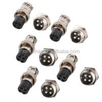 China Professional 4 pin gx16 aviation connector Cable Assembly in OEM Color with PVC Tube for sale