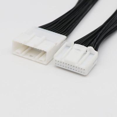 China Delphi 24 Pin Low Voltage Male to Female Car Audio Harness for Car Horn Wire Harnesses for sale