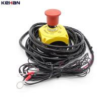 China JST 250A 8mm Emergency Stop On Off Industrial Push Button Switch with RJ45 Wiring Harness for sale