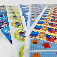 China Varnishing Custom Die Cut Stickers CMYK BOPP Film Cartoon Adhesive Label for sale