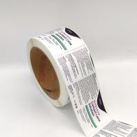 China Flexo Printing Matte Sticker Paper Rectangular BOPP Film Adhesive Label Roll for sale