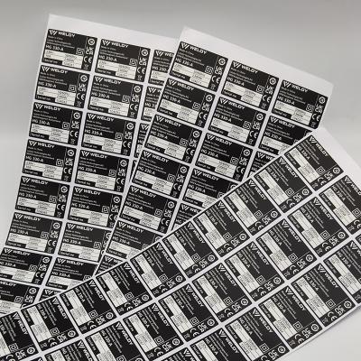 China BOPP Paper Packaging Label Stickers Waterproof Varnishing Industrial Adhesive Labels for sale