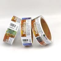 China Cmyk Printing Food Adhesive Labels Glossy Bopp Bakery Sticker Labels for sale