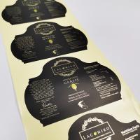 China Die Cut BOPP Food Adhesive Labels Rectangular Removable Foil Stamping Labels for sale
