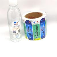 China Rectangular Beverage Bottle Labels Clear BOPP CMYK Drink Bottle Label for sale