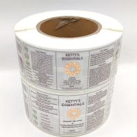 China Clear BOPP Waterproof Cosmetic Labels Transparent Metallic Foil Stamping for sale
