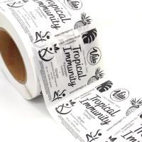 China Matte Laminate White Label Cosmetics Glossy Waterproof Vinyl Sticker Glossy for sale