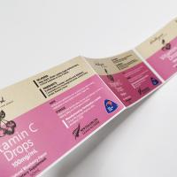 China Removable Pharmaceutical Label Printing CMYK Vitamin Bottle Labels for sale