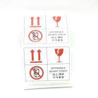 China Permanent Warning Label Stickers Waterproof 60 X 50mm Fragile Packaging Labels for sale