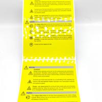 China Matte Adhesive Anti Static Label CMYK Caution Industrial Sticker Paper for sale