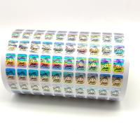 China Square Anti Counterfeit Labels Sheet Gold Hologram Sticker Printing for sale