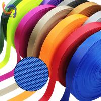 China Nylon Weave Crowded Lines Grain Webbing 20mm-50mm Width for Garment with 0.7mm-1.3mm Thickness Options for sale