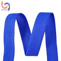China Eco-Friendly Polypropylene Webbing Strap Tape 0.5-11cm Width Herringbone Pattern for Garment Bags for sale