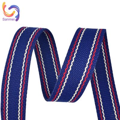 China Custom 25mm High Tenacity Woven Luggage Webbing Strap - Polyester/PP Material 0.5-11cm Width Options for sale