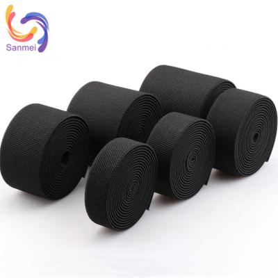 China Reusable Polyester/Nylon Twill Elastic Band 0.5-11cm Width Colorful Webbing for Clothing Manufacturing for sale
