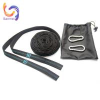 China Durable Polyester Hammock Webbing with 15-20 Loops and 600 LBS Breaking Strength Adjustable Tree Swing Strap for sale