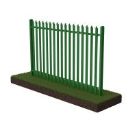 China Green Euro Curved Top Palisade Fence Powder Coated 1.2m-3m for sale
