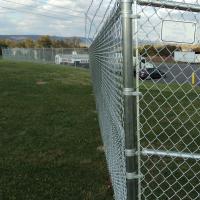 China 9 Gauge Galvanized Steel Chain Link Fence 50ft Powder Coating for sale