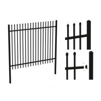 China Galvanized 6ftx8ft Anti Rust Security Steel Metal Wrought Iron Fence for sale
