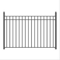 China Home Garden Iron Wrought Fence Ornamental Black Decorative Metal for sale