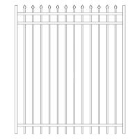 China Home Garden Iron Wrought Fence Ornamental Black Decorative Metal for sale