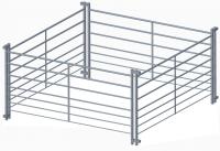 China Metal Livestock Corral Fence  5ft X 12ft Corral Pipe Fencing For Horses Cattle for sale