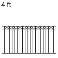China Heavy Duty 8 Ft Wrought Iron Fence Panels Home Garden for sale