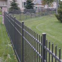 China Industrial Tubular Steel Fencing Black 2100x2400mm Metal Fencing Panels for sale