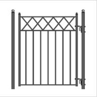 China Residential Outdoor 6x8 Removable Decorative Wrought Iron Fence Panels for sale
