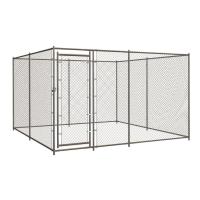 China Waterproof Heavy Duty Dog Kennel With Roof 8 X 4 X 6ft Black Animal Plastic Tray for sale