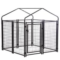 China Attractive Large Heavy Duty Dog Run Outdoor Galvanised With 8cm Gap Vertical Bars for sale