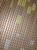 China Light Weigh Metal Mesh Curtain Anodizing Powder Coating Polishing Brushing 1m-3m High Strength Fireproof for sale