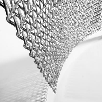 China Ceilings Stainless Steel Chainmail Curtain Anodizing Powder Coating for sale