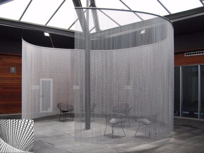 China High Strength Architectural Metal Mesh Curtain Lightweight Chain Link For Fireproof Decorative for sale