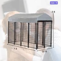 China Powder Coated Heavy Duty Dog Kennel 5.8'' X 7.5'' With Roof for sale