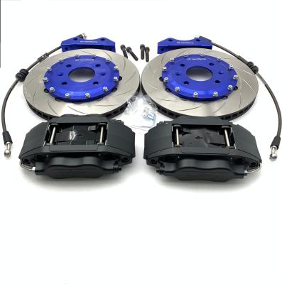 China 7075 Aluminum 4 Pot Brake Kit Disc 285*24mm With Blue Center Bell for sale