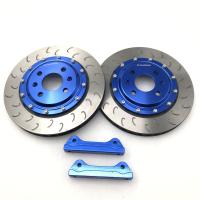China 355x32mm Cast Iron Brake Disc Rotor Alloy Blue Center Bell for sale