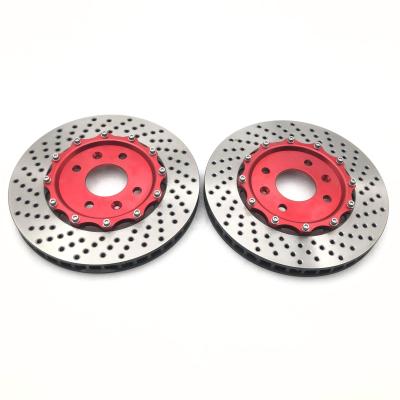 China HT250 Drilled Brake Rotor J hook Disc Brake Rotor 355*32mm for sale